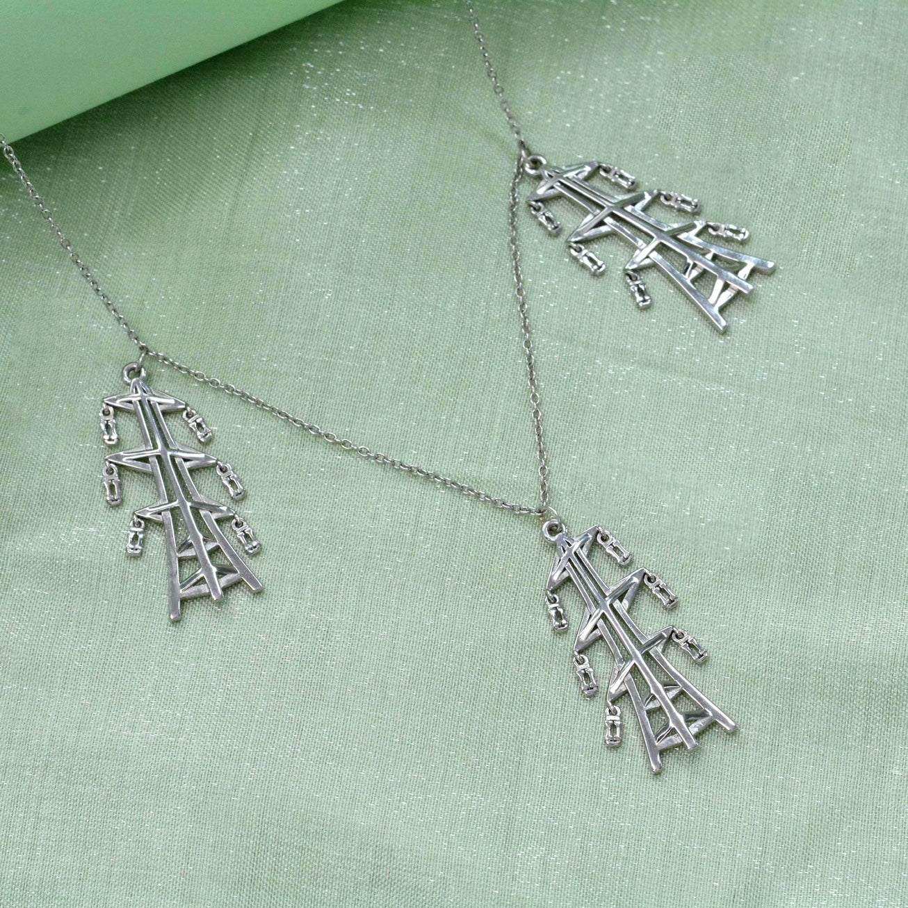 God of The Wired Powerlines Triple Pendant Necklace – Instrumentality Project